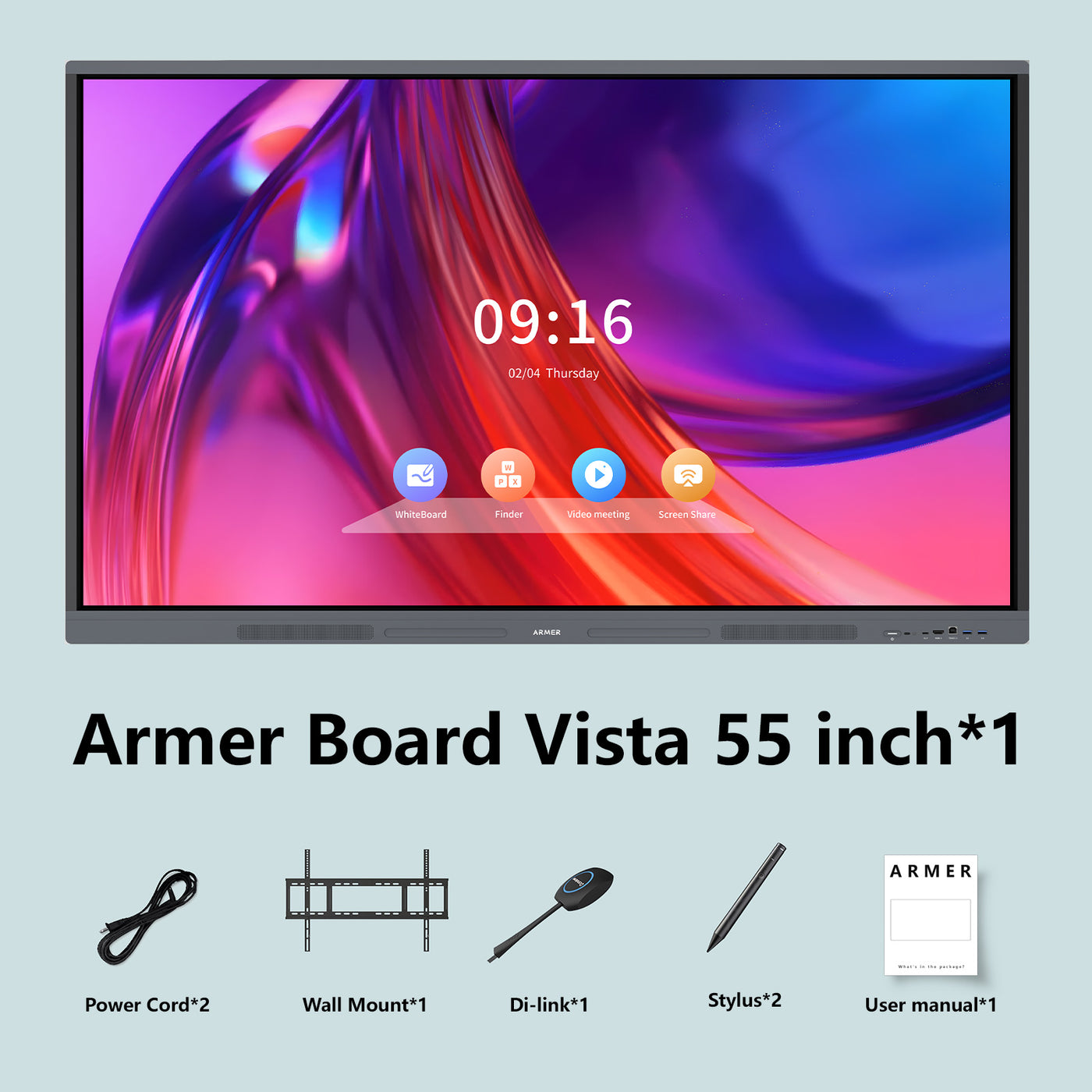 Armer Board Vista 55 inch 4K UHD Electronic Whiteboard | Armer Board