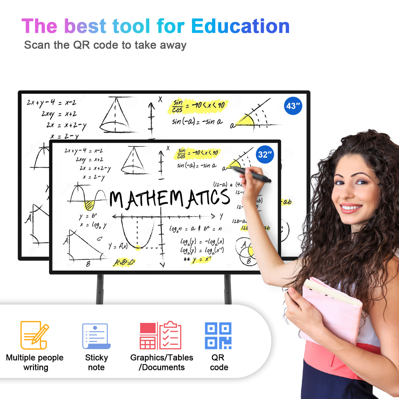 Erect 43 inch Electronic Digital Live Smart Board | Armer Board
